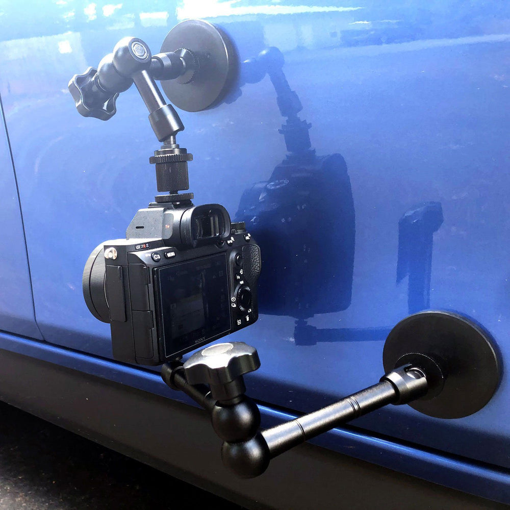 Dual Filmmaking Vehicle Magnet Mounts for Cameras